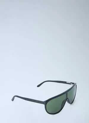 TOTEME Shield Aviator Sunglasses - Black