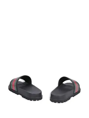 Gucci Web Pool Slides