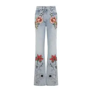 Valentino Garavani Embellished Flared Jeans - Blue