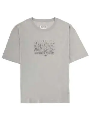 MAISON MARGIELA T-shirt Con Stampa - Gray