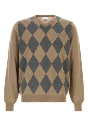 FERRAGAMO Cappuccino Wool Sweater - Brown