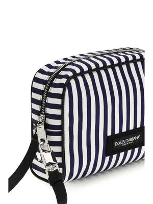 Dolce & Gabbana Striped Poplin Handbag