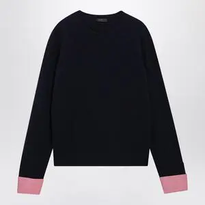 Prada Shetland Wool Crewneck Sweater - Blue