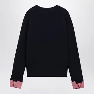 Prada Shetland Wool Crewneck Sweater - Blue