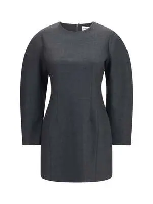 P.a.r.o.s.h P.A.R.O.S.H. Gabardine And Wool Dress Gray