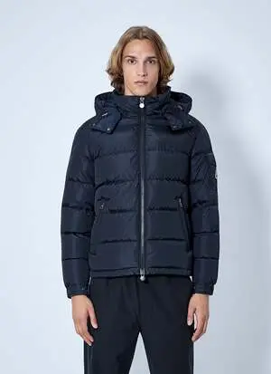 Moncler Maya Matte Short Down Jacket Blue