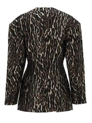 GANNI Animal Print Blazer - Multicolor