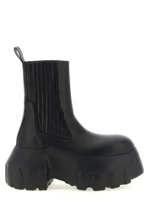 Rick Owens Beatle Mega Tractor' Ankle Boots - Black
