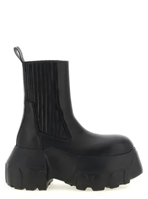 Rick Owens Beatle Mega Tractor' Ankle Boots - Black