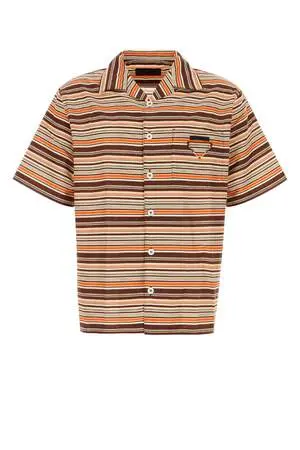 Prada Embroidered Cotton Blend Shirt - Multicolor