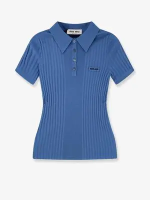Miu Miu Virgin Wool Polo Shirt - Multicolor