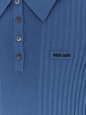 Miu Miu Virgin Wool Polo Shirt