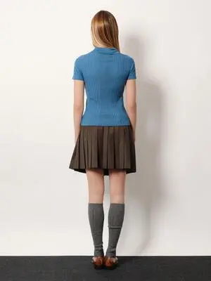 Miu Miu Virgin Wool Polo Shirt - Multicolor