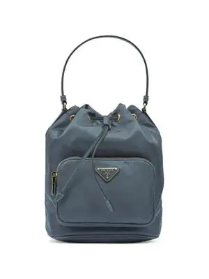 Prada Duet Re-nylon Bucket Bag - Blue