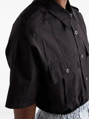 Prada Short-sleeved Poplin Utility Shirt