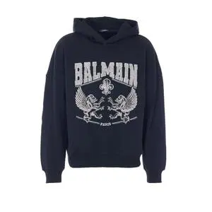 Balmain Crystal Hoodie - Silver