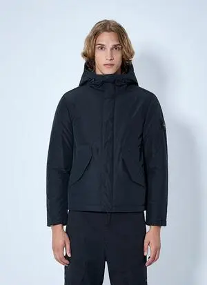 Stone Island Hooded Jacket With Patch Detail
