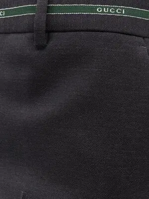 Gucci Wool Trousers With Detail - Multicolor