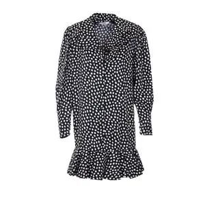 Chloé Silk Jacquard Long Sleeve Mini Dress - Black