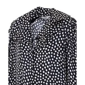 Chloé Silk Jacquard Long Sleeve Mini Dress - Black