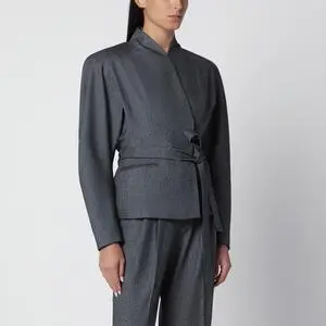 Andamane THE ANDAMANE Coordinated Belt Jacket Gray