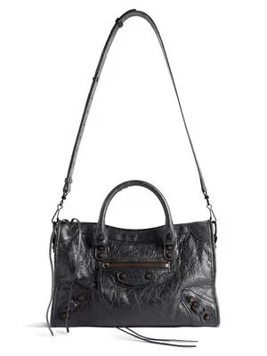Balenciaga Leather Shoulder Bag - Black