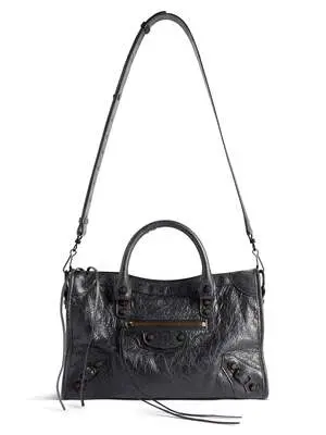 Balenciaga Leather Shoulder Bag - Black