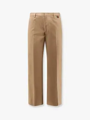 Gucci Cotton Trousers With Web Detail - Multicolor