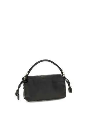Fendi Small Baguette Soft Nappa Leather Handbag - Black