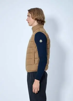 Moncler Contrin Puffer Gilet - Brown