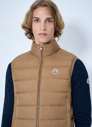 Moncler Contrin Puffer Gilet - Brown