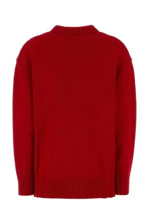 Prada Wool Oversize Sweater - Red
