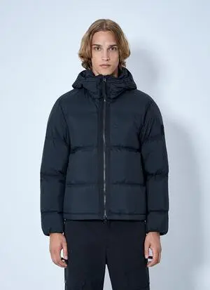 Stone Island Padded Hooded Jacket - Black