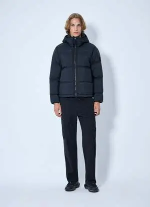 Stone Island Padded Hooded Jacket - Black