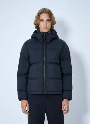 Stone Island Padded Hooded Jacket - Black