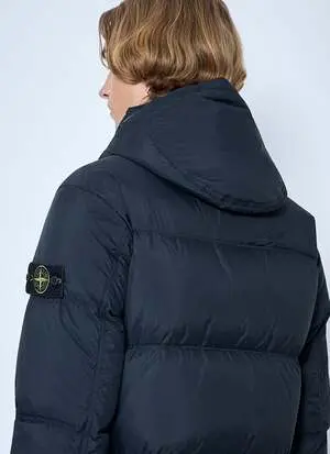 Stone Island Padded Hooded Jacket - Black