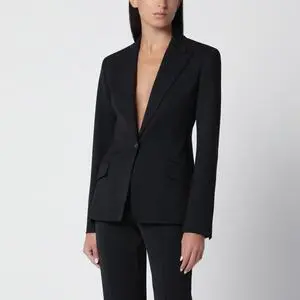 Andamane Single-breasted Wool Blend Blazer - Black