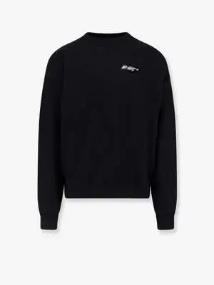 Off-White Cotton Sweatshirt - Black