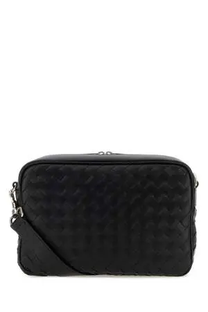 Bottega Veneta Leather Medium Camera Crossbody Bag - Black