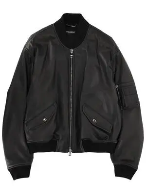 Dolce & Gabbana Leather Jacket - Black