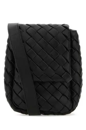 Bottega Veneta Leather Crossbody Bag - Black