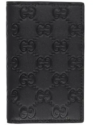 Gucci Card Holder Gg Emblem - Black