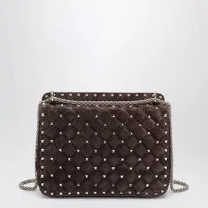 Valentino Garavani Rockstud Spike Shoulder Bag - Brown