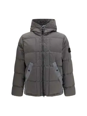 Stone Island STONE ISLAND Nylon Metal Hooded Puffer Jacket Gray