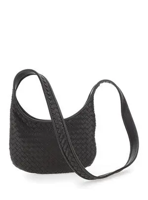 Bottega Veneta Veneto' Shoulder Bag With Fixed Shoulder Strap And All-over Intrecciato Motif In Leather - Brown