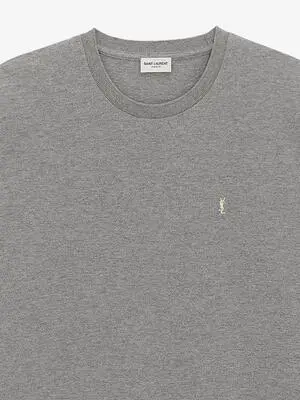 Saint Laurent Recycled Material T-shirt With Cassandre Embroidery - Multicolor