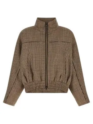 Brunello Cucinelli Shiny Zipper Pull' Jacket - Brown