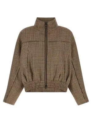 Brunello Cucinelli Shiny Zipper Pull' Jacket - Brown
