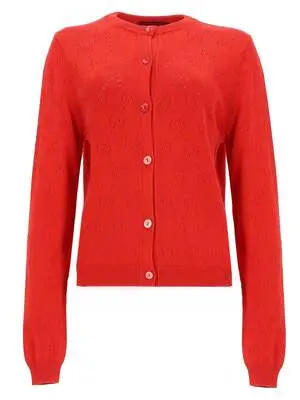 Gucci Silk And Cotton Cardigan - Red