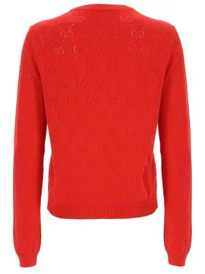 Gucci Silk And Cotton Cardigan - Red